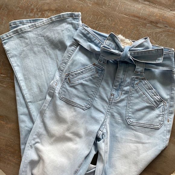 Altar'd State | Jeans | Altard State Light Wash Paperbag Stretchy Bell ...